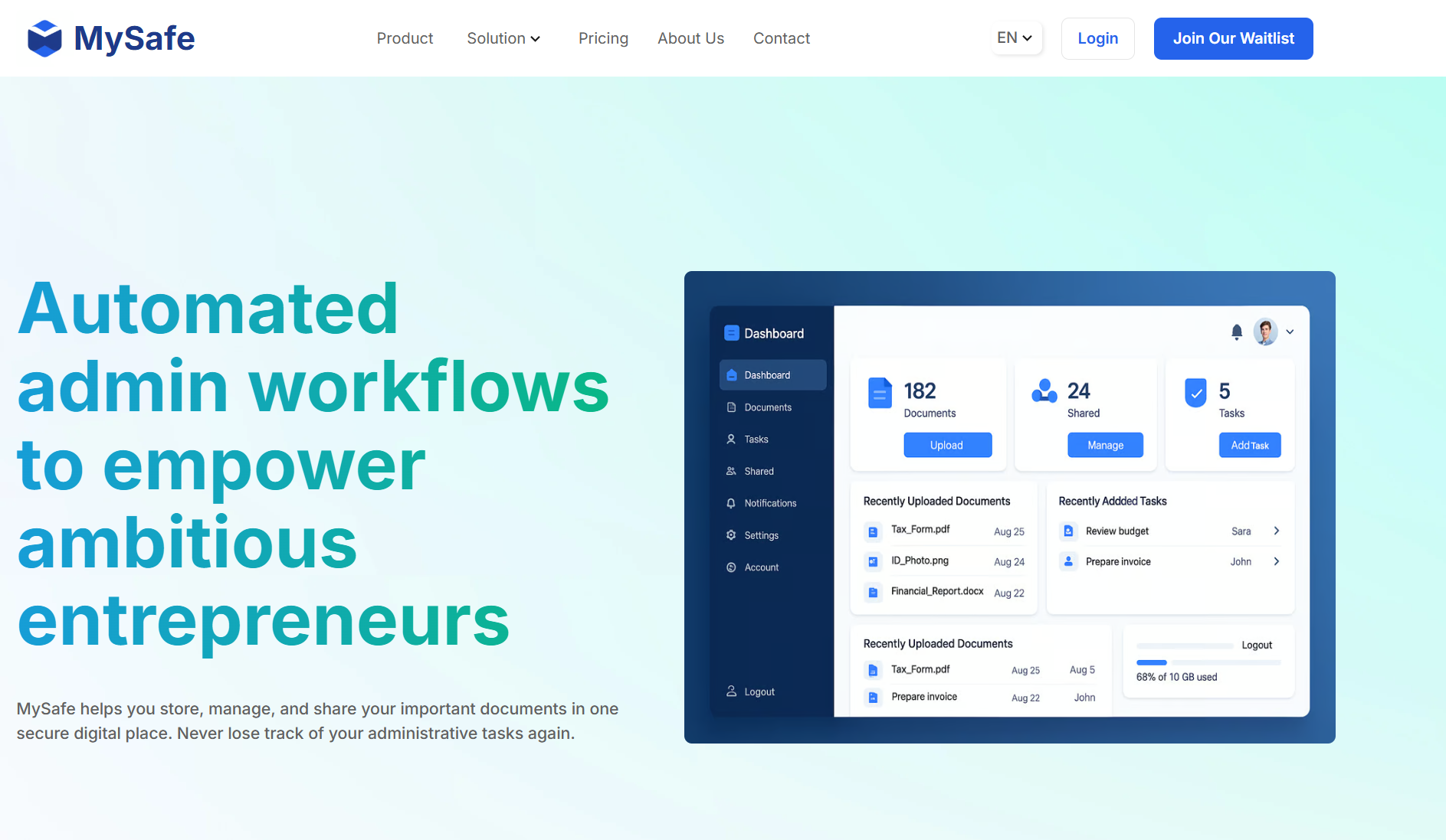 MySafe | Free Admin Made Easy